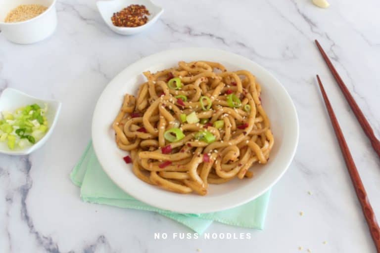 Chili Garlic Udon | No Fuss Noodles