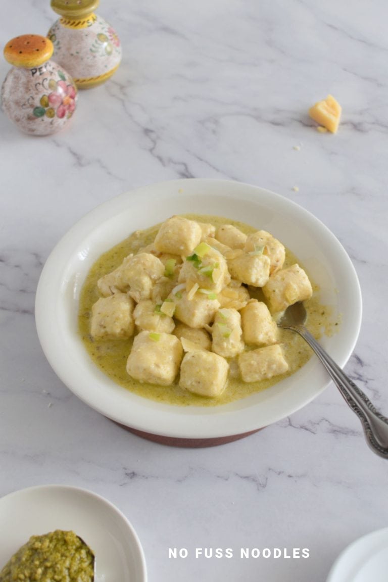 Pesto Gnocchi Recipe | No Fuss Noodles